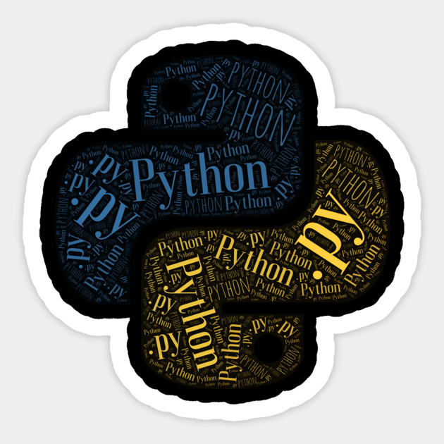 Python Programmer Logo Typography - Python Programmer - Sticker | TeePublic Python Programmer Logo Typography - Python Programmer - Sticker | TeePublic